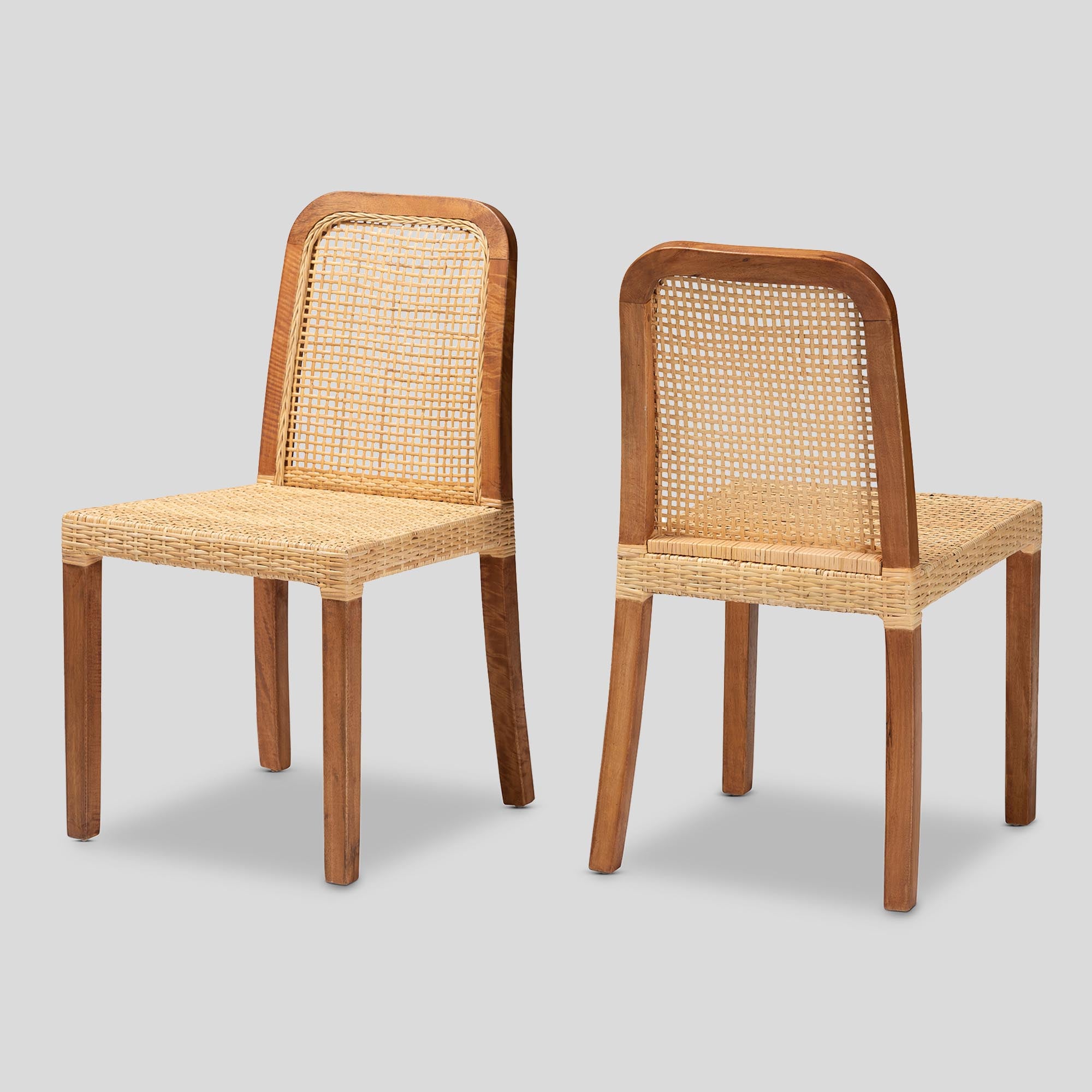 Mid-Century 2-Piece Dining Chair Set – bali & pari